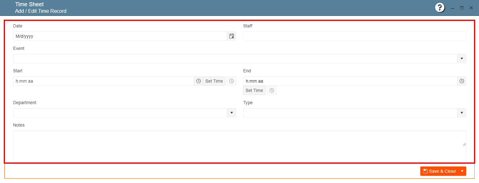 Time sheet Management